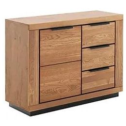 Kommode MCA LIVING "Greno Kommode I", beige (naturfarben), B:107cm H:80cm T:40cm, Holzwerkstoff, Massivholz, Sideboards, Kommode, durchgehende Lamelle