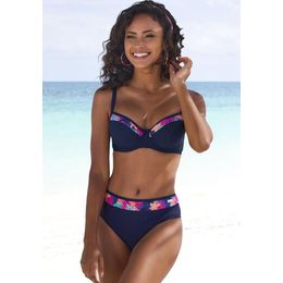 Lascana B&uuml;gel-Bikini-Top 'Exotic' blau Gr. 36 Cup C. Mit B&uuml;gel. Nachhaltig.