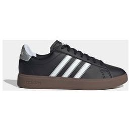 Sneaker Adidas SPORTSWEAR "GRAND COURT 2.0", Damen, Gr. 42, schwarz-wei&szlig; (core schwarz, cloud wei&szlig;, silber metallic), Synthetik, Textil, Schuhe Sneaker, Design auf den Spuren des Adidas Superstar