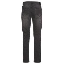 H.I.S. Straight-Jeans H.I.S "DIX", Herren, Gr. 34, L&auml;nge 36, grau (dkgrauus), Denim/Jeans, Obermaterial: 92% Baumwolle, 7% Elastomultiester, 1% Elasthan, normal lang, Jeans Straight-Jeans, gerade Beinform, niedrige Leibh&ouml;he, Used-Waschung