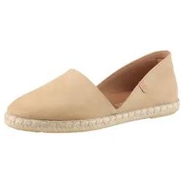 Espadrille VERBENAS "CARMEN SERRAJE", Damen, Gr. 35, beige (sand), Veloursleder, Schuhe Espadrille, Schlupfschuh, Sommerschuh, Loafer mit typischem Jute-Rahmen
