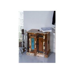 Waschbeckenunterschrank Altholz 60x43x66 mehrfarbig lackiert NATURE OF SPIRIT BAD #101