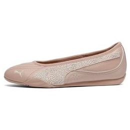 Sneaker Puma "CATCH SOLEIL BALLERINA TOPCAT", Damen, Gr. 39, rose latte, frosted ivory, Puma gold, Synthetik, Schuhe Sneaker, sportlicher Stil, mit Leo-Print, leicht profilierte Gummi-Laufsohle