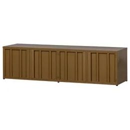 Lowboard Woood "Woood LEVEL TV-SCHRANK METALL", honiggelb, B:160cm H:44cm T:44cm, Eisen, Sideboards, Lowboard, Level TV-M&ouml;bel Woood mit Stauraum, Stil und ordentliche Kabelf&uuml;hrung