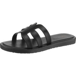 Siebi&acute;s Damen Badepantolette mit Durchbr&uuml;chen schwarz Gr&ouml;&szlig;e 40