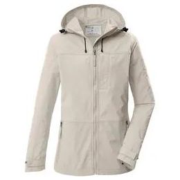 Funktionsjacke "GS 17 WMN JCKT", Damen, Gr. 44, hellbeige, Obermaterial: 100% Polyester;Futter: 80% Polyester, 20% Baumwolle, G.I.G.A. DX BY KILLTEC, Jacken Funktionsjacke, Leichte, schnelltrocknende Damenjacke mit verstellbarer Kapuze