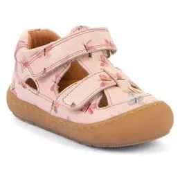 Sandale froddo "Ollie Sandal", M&auml;dchen, Gr. 25, schmetterling, rosa, Leder, bedruckt, Schuhe Sandale, Babyschuh, Klettschuh, Lauflernschuh mit luftigen L&ouml;chern