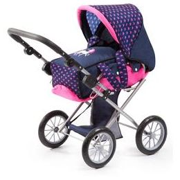 BAYER DESIGN Kombi-Puppenwagen BAYER "City Star Einhorn", bunt (blau, pink), Puppenwagen, KinderB:37cm H:65cm T:73cm, Kunststoff, Metall, B:37cm H:65cm T:73cm
