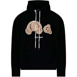 Palm Angels Kill The Bear Schwarzer Kapuzenpullover
