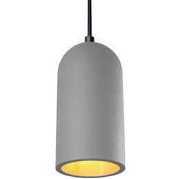 Paco Home Pendelleuchte "ALTONA", blau (betongrau), 1, &Oslash; 10cm, Leuchten, LED, E27, Lampe F&uuml;r Wohnzimmer Esszimmer K&uuml;che, H&ouml;henverstellbar, Pendelleuchte