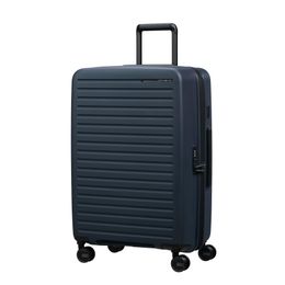 Hartschalen-Trolley Samsonite "RESTACKD", Gr. B/H/T: 46cm x 68cm x 26cm 71 l, midnight, Polypropylen, Koffer, mit fester Trennwand und verstellbaren Packgurten