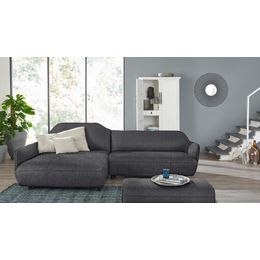 Ecksofa "CR.480, Designecksofa, L-Form", schwarz (anthrazitgrau, schwarzgrau 044, 57), B:298cm H:91cm T:164cm, Luxus-Microfaser (100% Polyester), CREATION BY ROLF BENZ, Sofas, Ecksofa, Wahlweise aus Leder oder Chenille