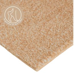 Teppichboden ANDIAMO "Catania, Velours, Gesamth&ouml;he 7,5 mm, Luxusklasse LC1", beige (dunkelbeige), B:500cm L:400cm, Kunstfaser, Teppiche, meliert, Breite 400 cm oder 500 cm, strapazierf&auml;hig & pflegeleicht
