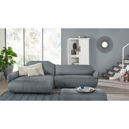 Ecksofa "CR.480, Designecksofa, L-Form", grau (wasserblau, steingrau 044, 72), B:298cm H:91cm T:164cm, Luxus-Microfaser (100% Polyester), CREATION BY ROLF BENZ, Sofas, Ecksofa, Wahlweise aus Leder oder Chenille