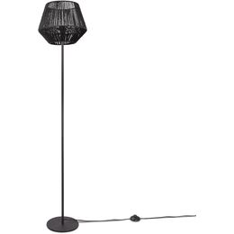 Paco Home Stehlampe "Pinto", schwarz (schwarz, schwarz), 1, &Oslash; 33cm H: 145,5cm, Leuchten, moderne LED Lampe in Boho Optik, Wohnzimmer, Schlafzimmer, Fassung E27, Stehlampe