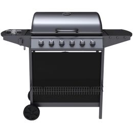Gasgrill Tepro "Hampton 6", schwarz, B:122,5cm H:97,7cm T:55,4cm, Grills, BxTxH: 122,5x55,4x97,7 cm
