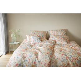 Bettw&auml;sche Elegante "Gentle", creme, B/L: 135cm x 200cm, 1 Stk., 1 Stk., Mako-Satin, B/L: 80cm x 80cm, 2, Mako-Satin, Obermaterial: 100% Baumwolle, Bettw&auml;sche, Bettw&auml;sche, angenehmes Hautgef&uuml;hl