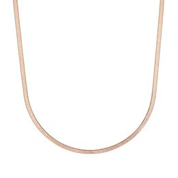 Kette ohne Anh&auml;nger Tom Tailor "Schmuck Geschenk Edelstahl Schlangenkettengliederung", ros&eacute;goldfarben, Halsketten, Damen, Edelstahl, L: 45 B: 3mm, B:3mm