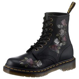 Schn&uuml;rstiefel Dr. Martens "1460 Decayed", Damen, Gr. 37, bunt (schwarz bunt), Nappaleder, gebl&uuml;mt, Schuhe Schn&uuml;rstiefel, Chunky Boots, Plateau Schuh, Boots mit Blockabsatz