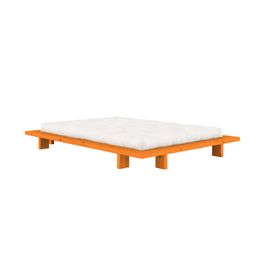 Futonbett Karup Design "Bettgestell JAPAN BED Futonbett aus FSC-zertifiziertem Massivholz", solar orange, B:168cm H:20cm L:228cm, Betten, Futonbett, zeitlos, bequem & in mehreren Farben und Gr&ouml;&szlig;en erh&auml;ltlich