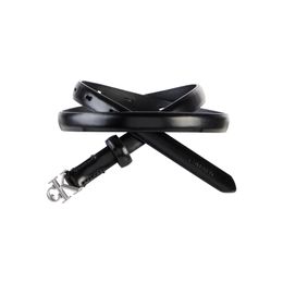 Lederg&uuml;rtel Calvin Klein "ROUND CK BUCKLE 15MM BELT SMOOTH", Damen, Gr. 95, ck schwarz, antique nickel, Web, Rindsleder, G&uuml;rtel Lederg&uuml;rtel, Gr&ouml;&szlig;enverstellbar mit Metallschlie&szlig;e