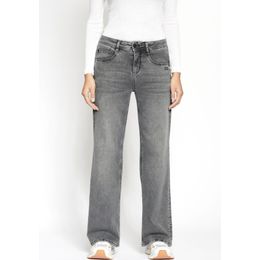 Weite Jeans Gang "94AMELIE WIDE", Damen, Gr. 30, N-Gr, grau (vint grau), Denim/Jeans, Obermaterial: 86% Baumwolle, 12% Polyester, 2% Elasthan, weit lang, Jeans