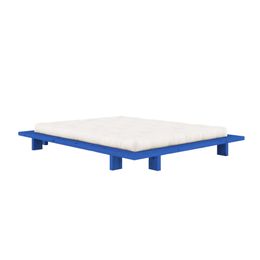 Futonbett Karup Design "Bettgestell JAPAN BED Futonbett aus FSC-zertifiziertem Massivholz", vivid blau, B:188cm H:20cm L:228cm, Betten, Futonbett, zeitlos, bequem & in mehreren Farben und Gr&ouml;&szlig;en erh&auml;ltlich