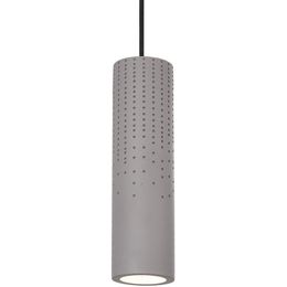 Paco Home Pendelleuchte "BAROLL", blau (betongrau), 1, &Oslash; 7cm, Leuchten, LED, GU10, Lampe F&uuml;r Wohnzimmer Esszimmer K&uuml;che, H&ouml;henverstellbar, Pendelleuchte