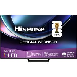 HISENSE QLED Mini LED-Fernseher "85U7Q PRO", Energieeffizienz: C (A-G), schwarz, 85 &Prime;, Fernseher, 4K UHD MiniLED Smart TV