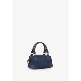 Valentino Handbags Shopper VALENTINO BAGS "JOLLY BIS RE", Damen, Gr. B/H/T: 10cm x 14cm x 17cm, blu, Lederimitat, Textil, Taschen Shopper, Damen Handtasche, Schultertasche mit goldfarbenen Logoschriftzug