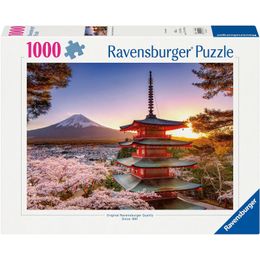 Puzzle Ravensburger "Kirschbl&uuml;te in Japan", bunt, Puzzles, KinderB:70cm H:50cm, Pappe, Made in Germany, B:70cm H:50cm