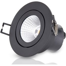 Paco Home Einbauleuchte "Rita", schwarz, &Oslash; 8,2cm H: 8,1cm, Leuchten, LED Einbaustrahler Schwenkbar LED Strahler Spotlight Flach dimmbar