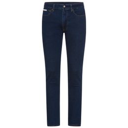 Skinny-fit-Jeans Calvin Klein Jeans "SKINNY", Damen, Gr. 36, L&auml;nge 34, schwarz ck stone, Denim/Jeans, Obermaterial: 80% Baumwolle, 12% Polyester, 6% Elastomultiester, 2% Elasthan, skinny fit normal, Jeans, mit Leder-Badge