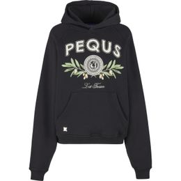 Kapuzensweatshirt PEQUS "PEQUS PEQUS Olive Coin Relic Hoodie", Herren, Gr. L, schwarz, 100% Baumwolle, Sweatshirts
