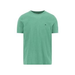 T-Shirt Fynch-Hatton, Damen, Gr. L, jade, Jersey, Obermaterial: 100% Baumwolle, unifarben, regular fit normal, Rundhals, gerader Abschluss, Shirts T-Shirt, mit Logo Stickerei