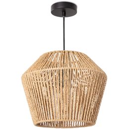 Paco Home Pendelleuchte "Pinto", beige (natur, schwarz), 1, &Oslash; 33cm H: 27cm, Leuchten, Deckenlampe aus Aluminium und Papier, &Oslash; Schirm ca. 33 cm, Fassung E27, Pendelleuchte