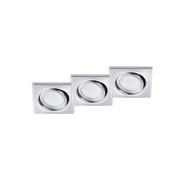 hofstein Trio Leuchten RILA Einbauleuchte LED Chrom, 3-flammig