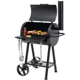 Holzkohlegrill Tepro "Berkeley", schwarz, B:86cm H:150cm T:79cm, Grills, BxTxH: 86x79x150 cm