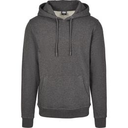 Sweatshirt Urban Classics "Urban Classics Herren Basic Sweat Hoody", Herren, Gr. S, charcoal, 63% Baumwolle, 37% Polyester, unifarben, Sweatshirts Sweatshirt