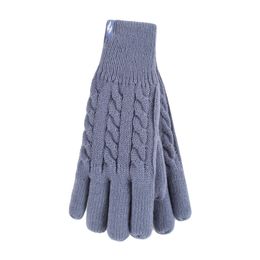 Heat Holders Damen Kabelstrick 2.3 Tog Fleecegef&uuml;tterte Thermo-Handschuhe f&uuml;r den Winter