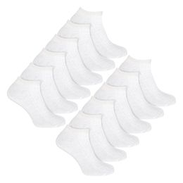 12er-Pack Damen 100% Baumwolle Sneakersocken