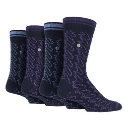 JEEP 4er-Pack Herren Baumwollanz socks | Spirit Square Stricksocken