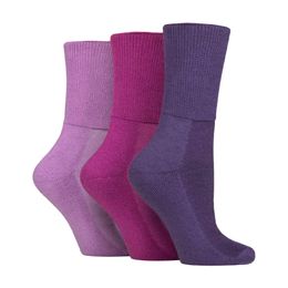 3er-Pack extra breite Bambus-Diabetikersocken f&uuml;r geschwollene Beine