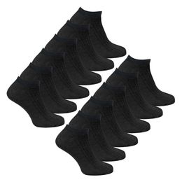 12er Pack Herren 100% Baumwolle Sportsocken