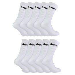Caterpillar 10 Paar Unisex Leistungsf&auml;hige Arbeitssocken aus strapazierf&auml;higer Baumwolle