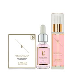 EGF CELL EFFECT SERUM 60ML + Rose Blossom Glow Facial Oil 30ml +Double Collagen + Rose Hydrogel Eye Pads 5 X 2