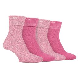 JEEP Damen 4er-Pack Superweiche Wanderschuh-Socken | Outdoorsocken f&uuml;r Wanderungen