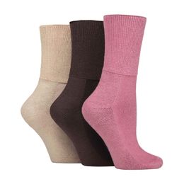 3er-Pack Extra Breite Bambus Diabetikersocken f&uuml;r Schwellende Beine