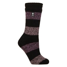 Heat Holders Damen Thermosocken mit breitem Streifenmuster f&uuml;r den Winter