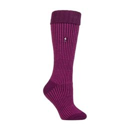 Heat Holders Damen Dicke Winter Warme Kniestrumpf Ripp Thermo Stoppersocken